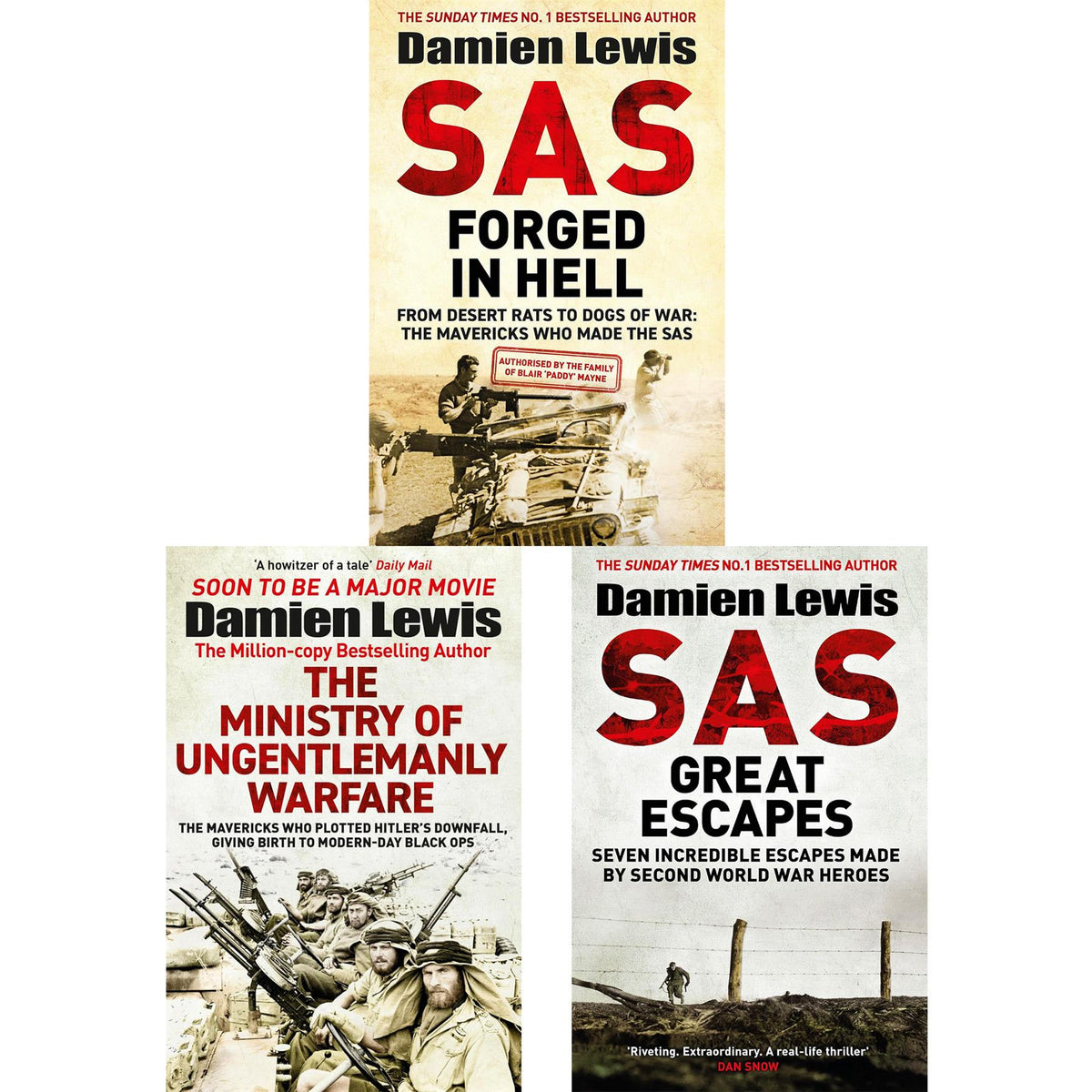 Damien Lewis’s World War II Collection (3 Books Set): SAS Forged in He ...