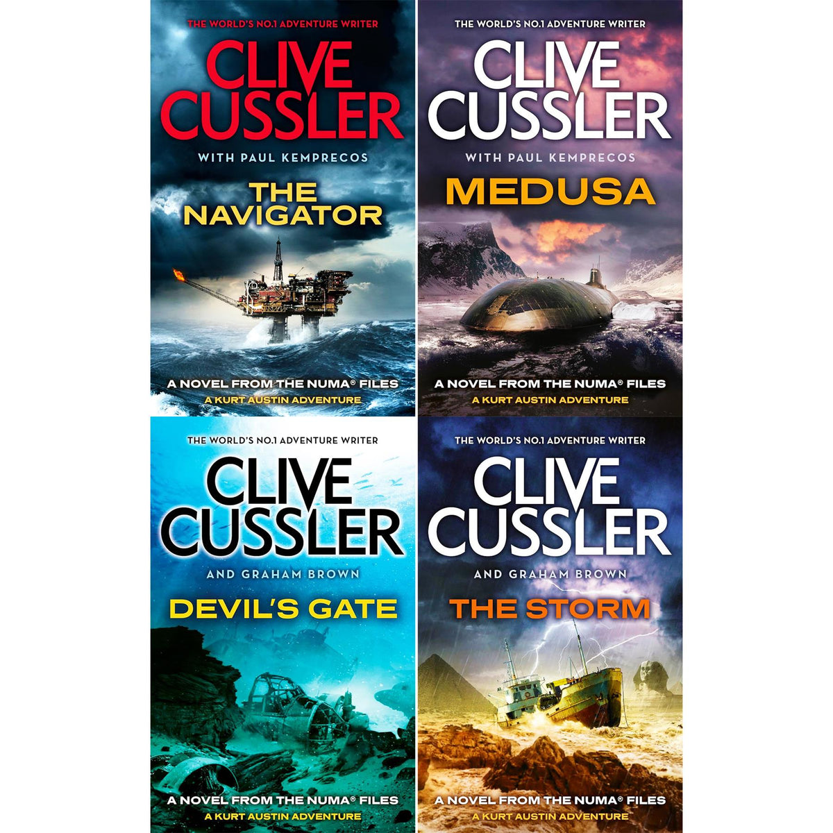 Clive Cussler’s NUMA Files 4-Book Set: “The Navigator,” “Medusa,” “Dev — smeikalbooks
