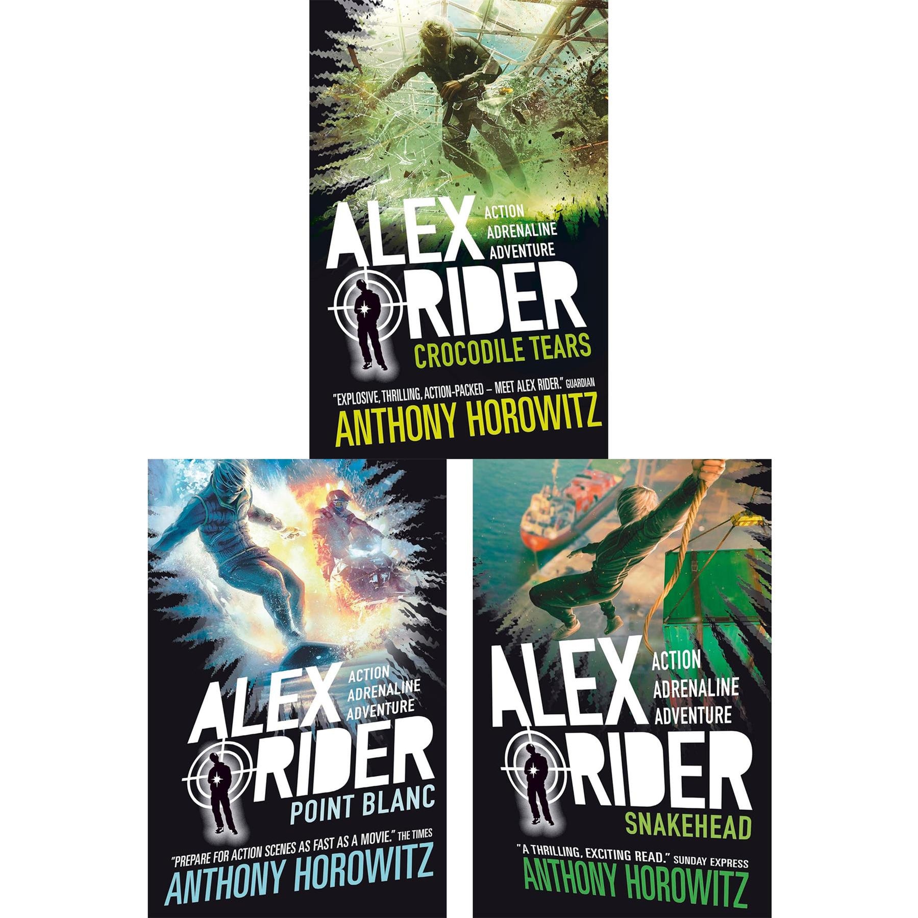 Alex Rider Spy Missions: Crocodile Tears, Point Blanc & Snakehead – Hi ...